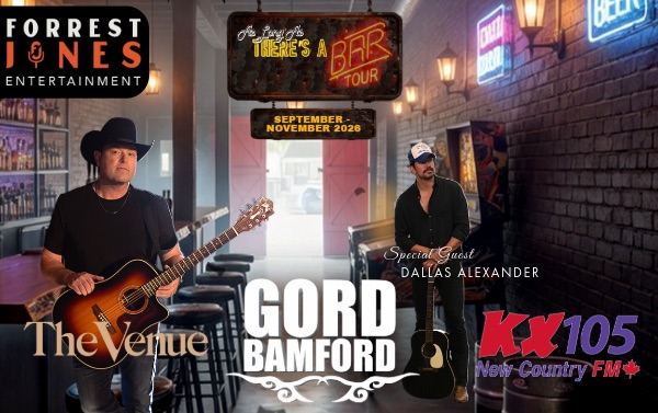 KX105 Presents - Gord Bamford @ The Venue Peterborough